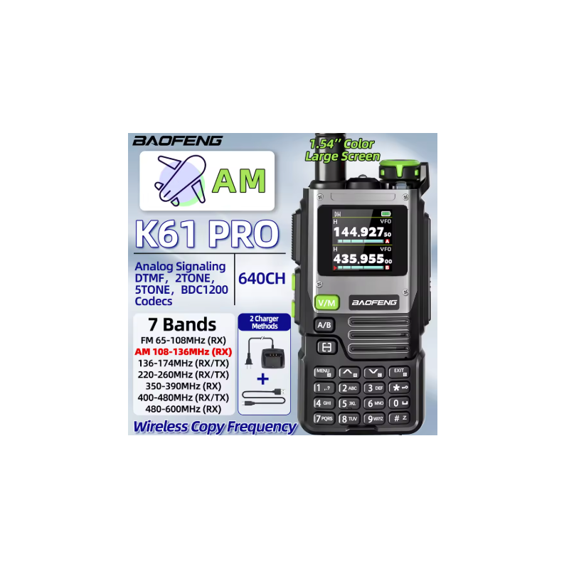 Baofeng K61 PRO: Walkie Profesional 7 Bandas